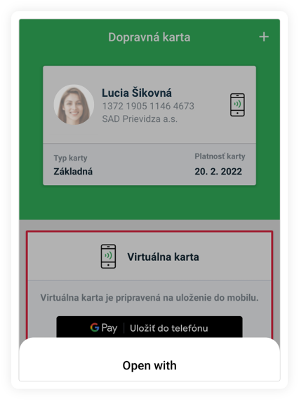 Virtuálna dopravná karta v mobile | DPB